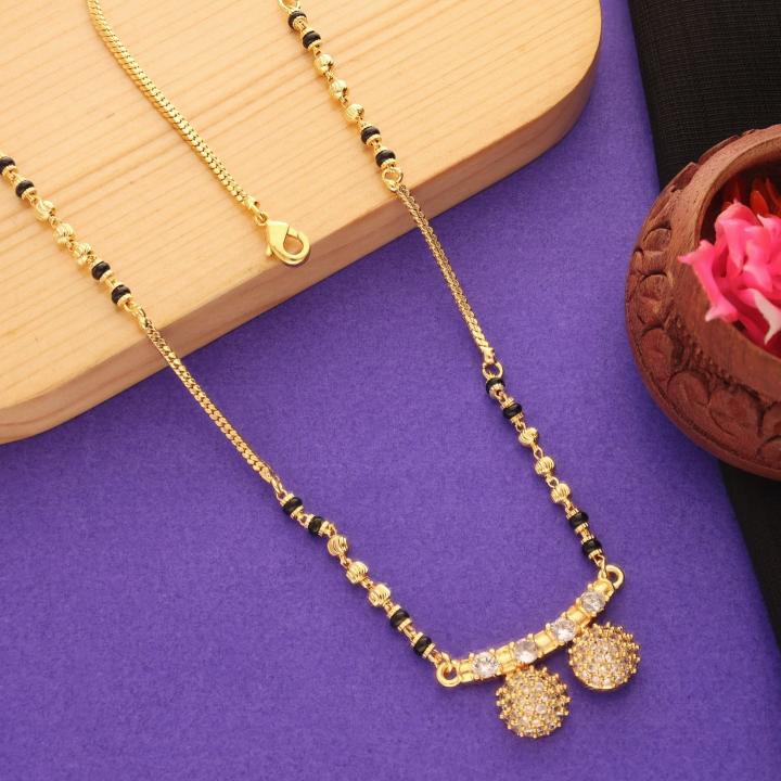 Micro gold polish manglsutra 2075 Wholesale artificial jewellery in Surat