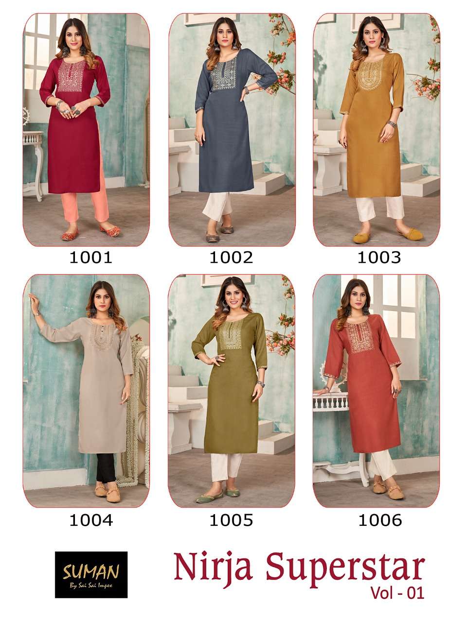 Suryajyoti Nirja Superstar Vol-1 Kurti Collection