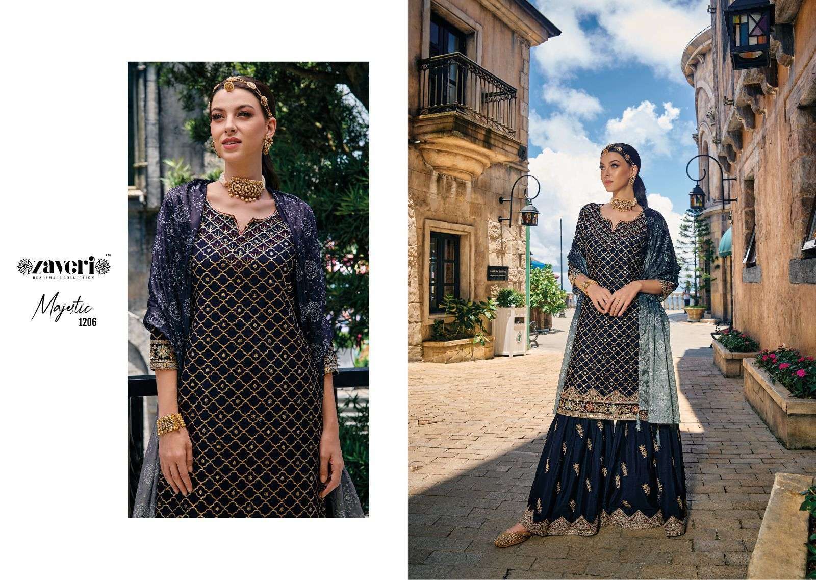 Majestic chinon with emboidery & khatali work Salwar Kameez Wholesale