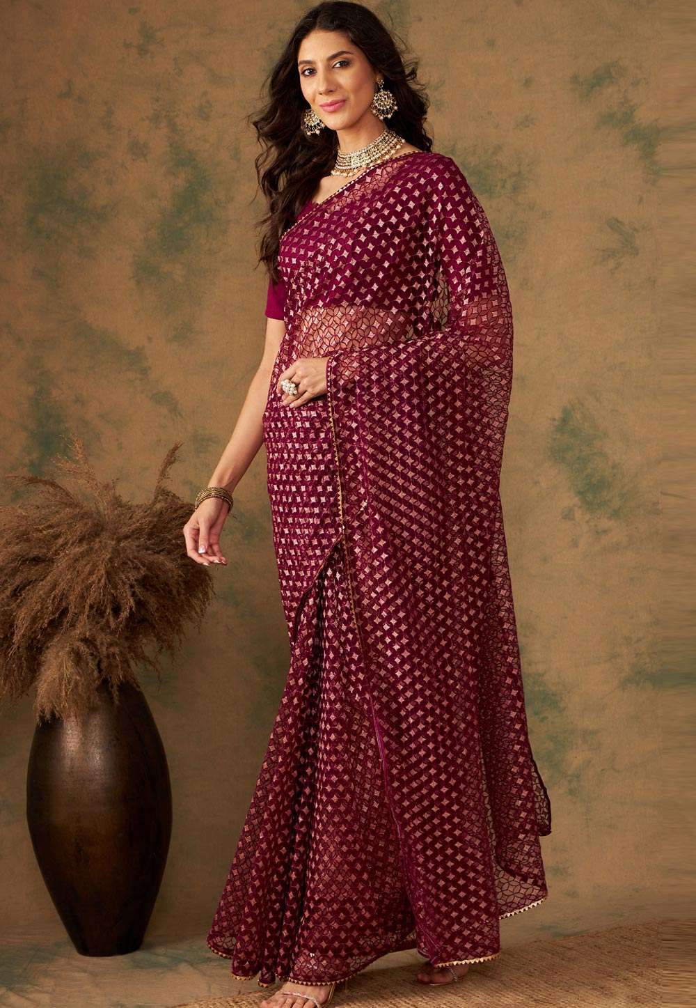 Color Design 805 Fancy Jari Net Saree Collection Wholesale