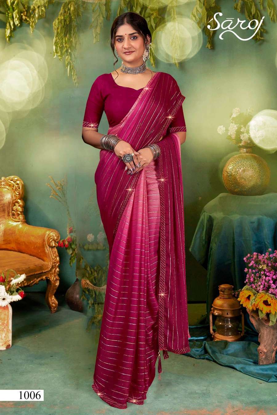 Saroj Dream Girl Fancy Swarovski Heavy Saree Collection Wholesale