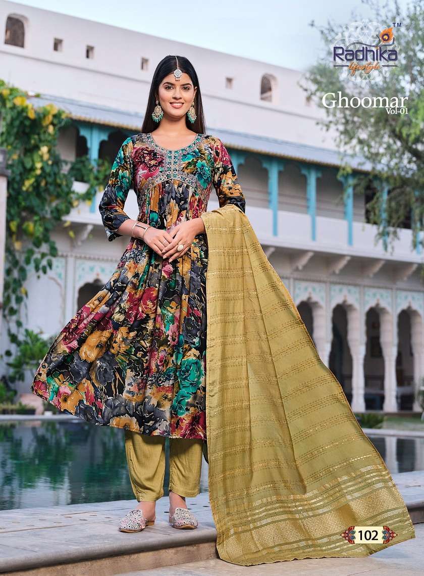 RADHIKA LIFE STYLE GHOOMAR vol-1 kurti wholesale