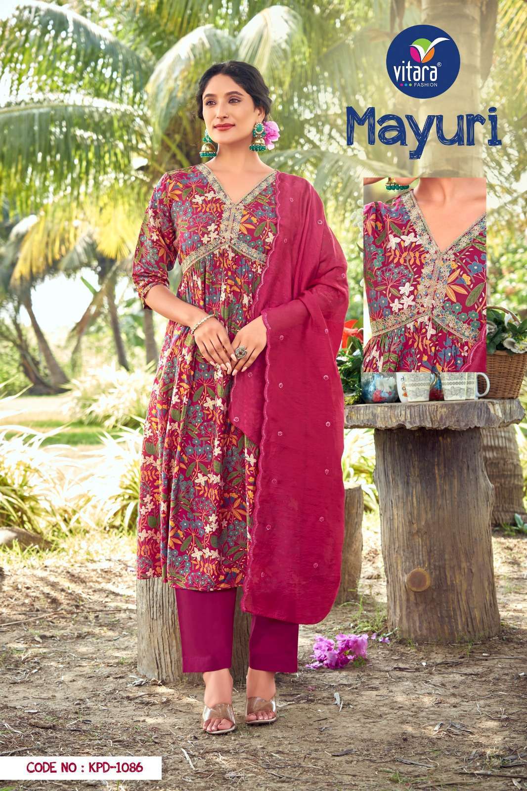 Vitara MAYURI vol -1 heavy modal viscos print KURTI pant dupatta ...