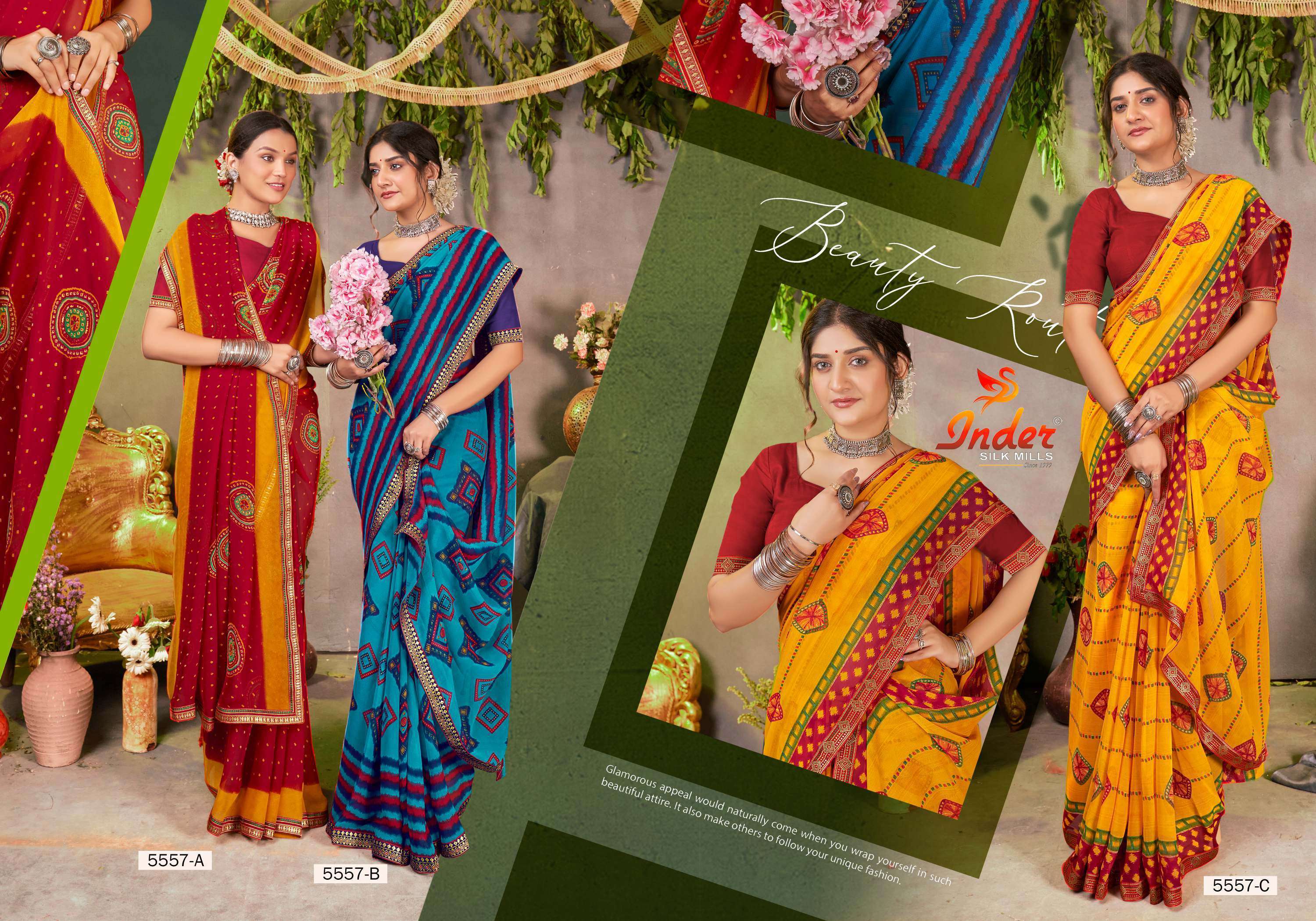 FIRST LOOK INDER SILK MILLS Saree Pure Silk Saree Design