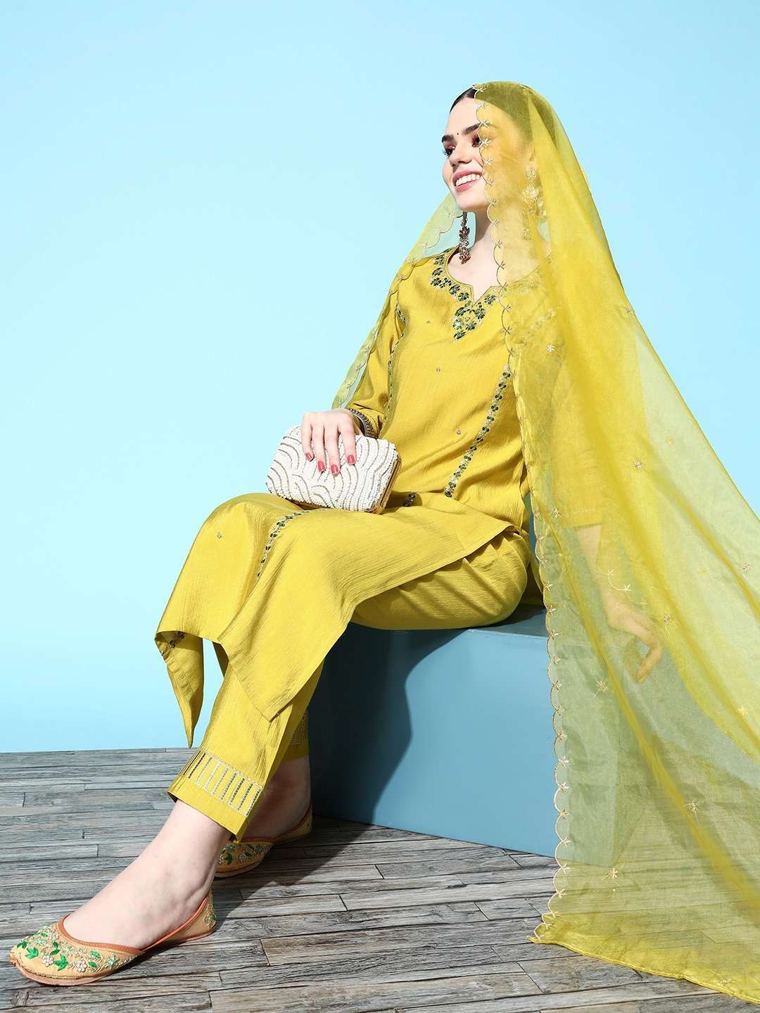 Morina Lemon Viscose Rayon Kurti wholesale market