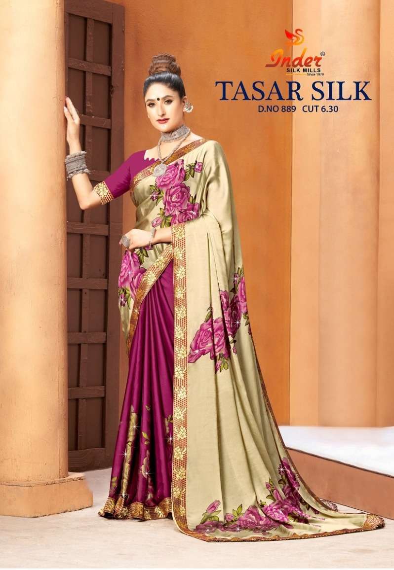 TASAR SILK INDER SILK MILLS Saree Branded Saree in Surat