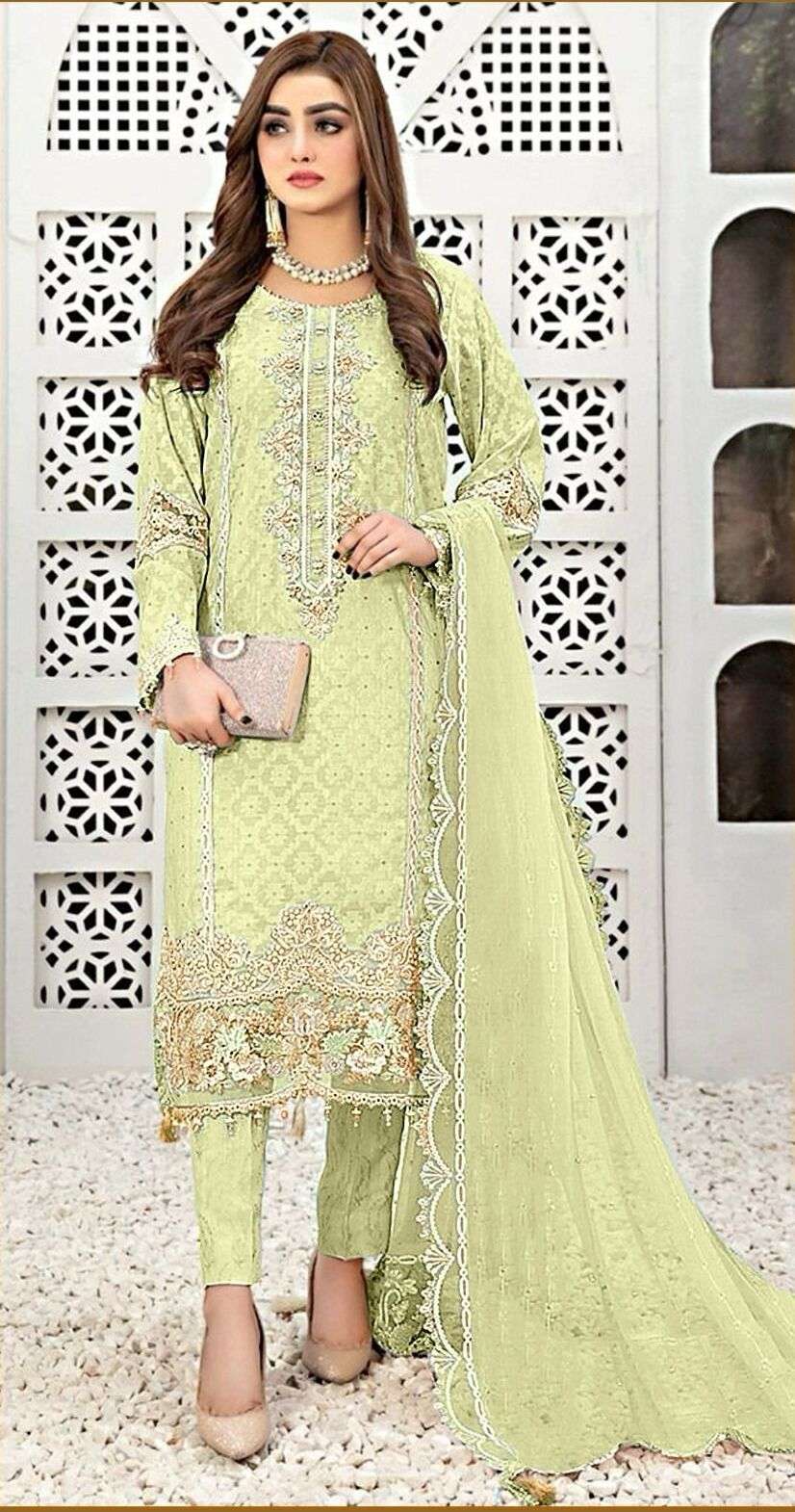 Bilqis B 10 Faux Georgette Embroidered Pakistani Suits Surat salwar ...