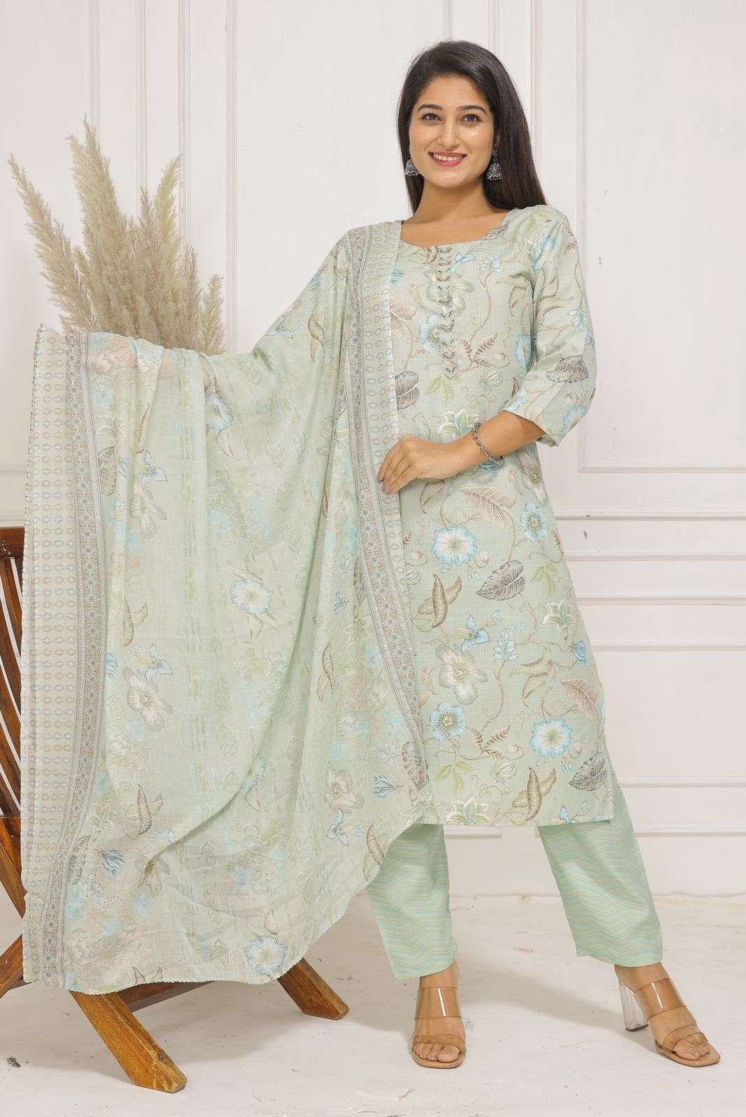 HERITAGE SLUB HANDWORK Vol -1 Two tone Kurtis in Surat