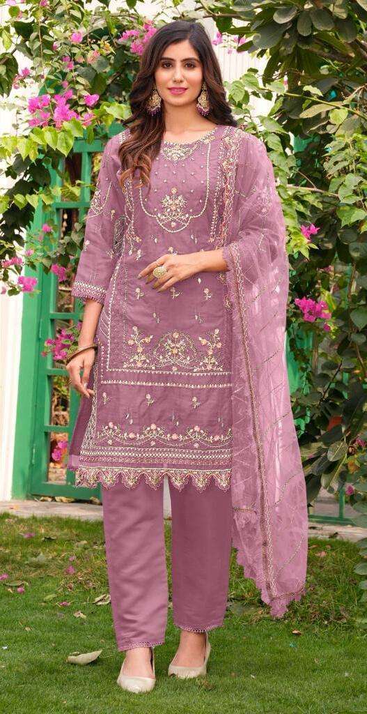Ramsha R 1102 Organza Pakistani Suits Wholesale salwar kameez market in Surat