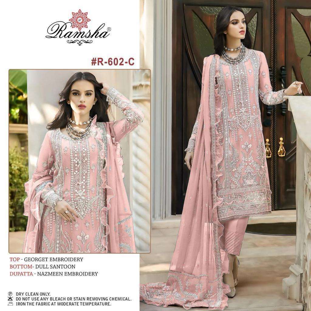 Ramsha R 602 Pakistani Suits Surat wholesale salwar kameez market price