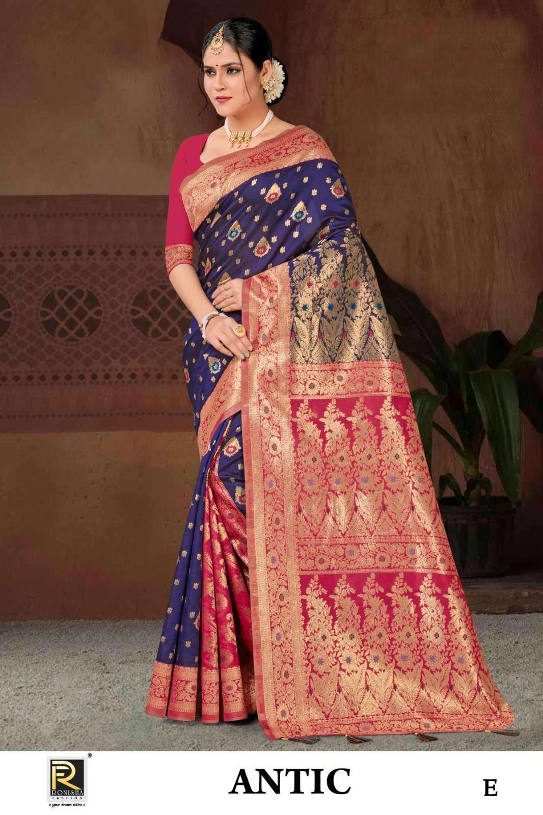 Ronisha Antic Banarasi Silk Surat sarees wholesale market online shopping