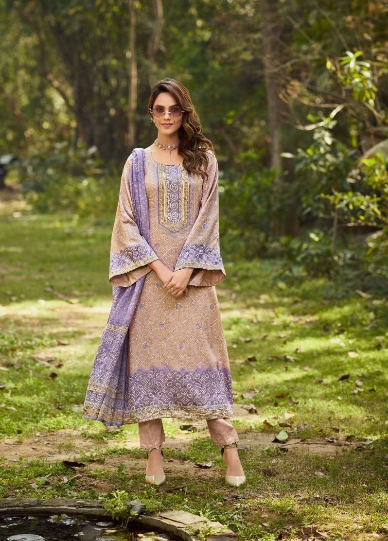 Fida Bandhani Cotton dress material