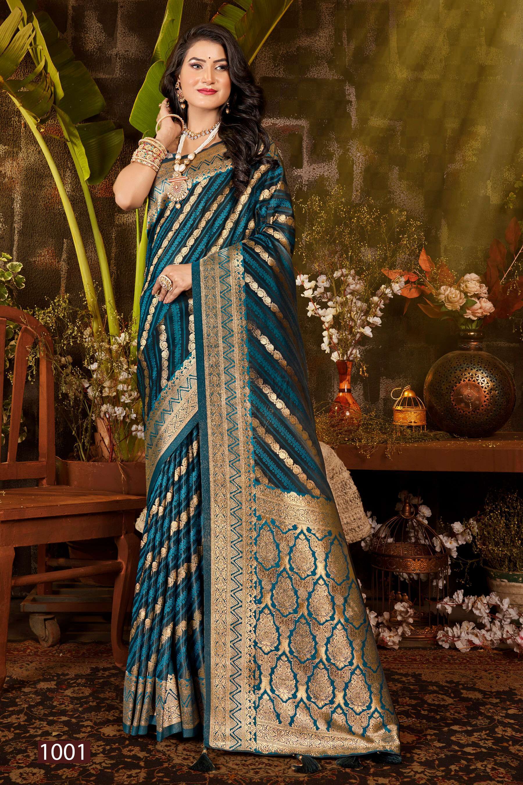 Saroj Royal Queen Vol.1 Satin Silk Surat saree catalog
