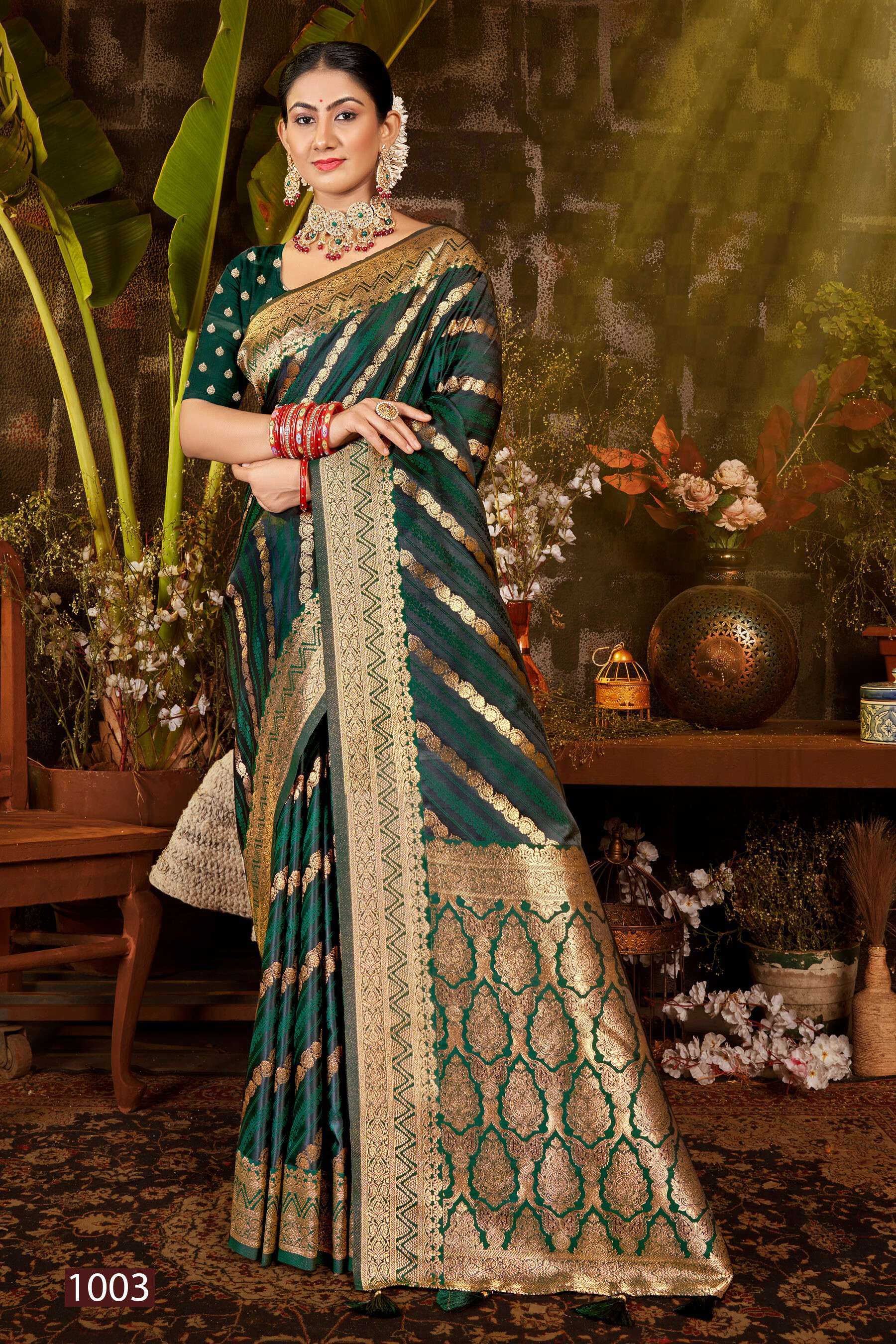 Saroj Royal Queen Vol.1 Satin Silk Surat saree catalog