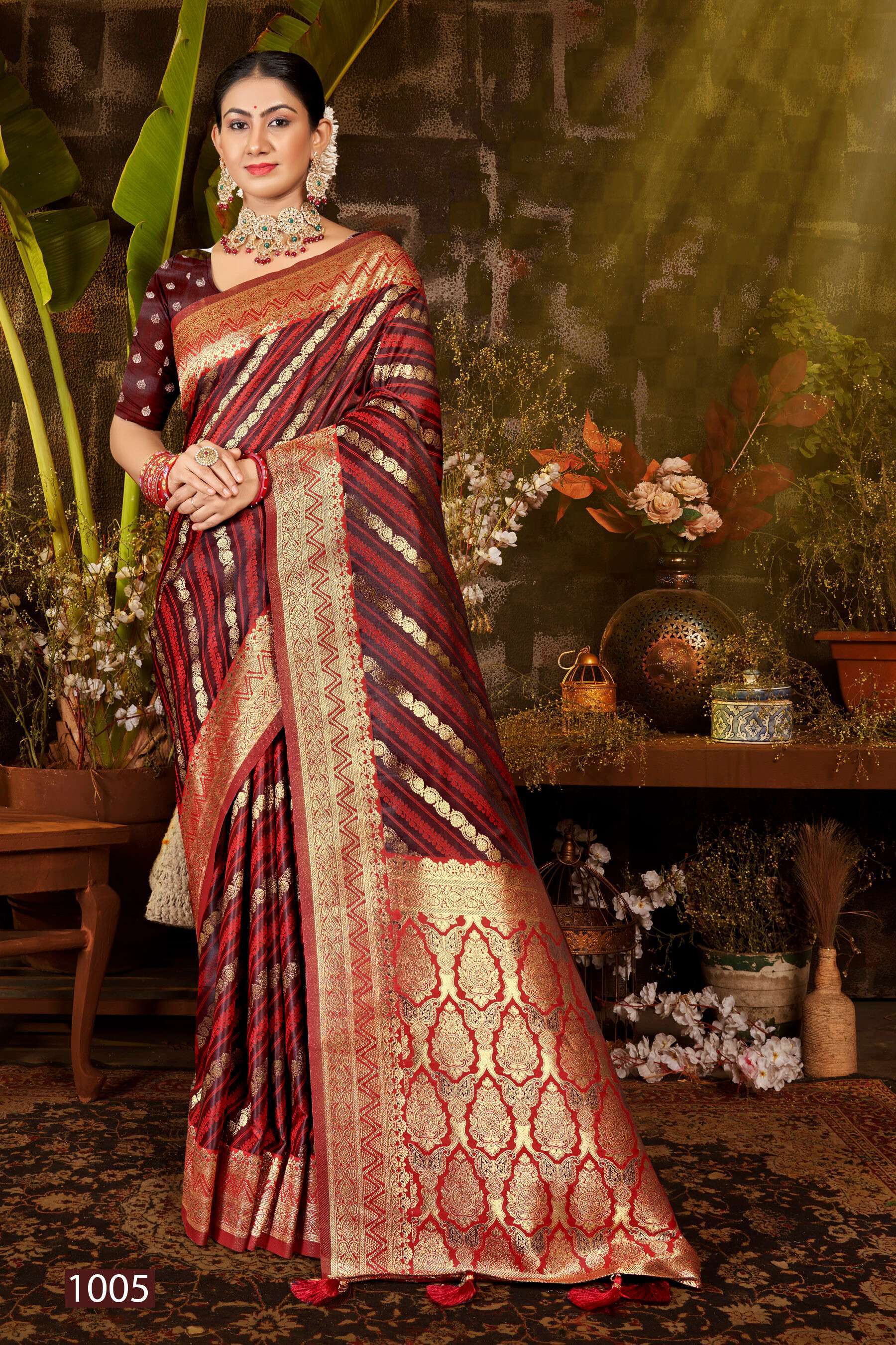 Saroj Royal Queen Vol.1 Satin Silk Surat saree catalog