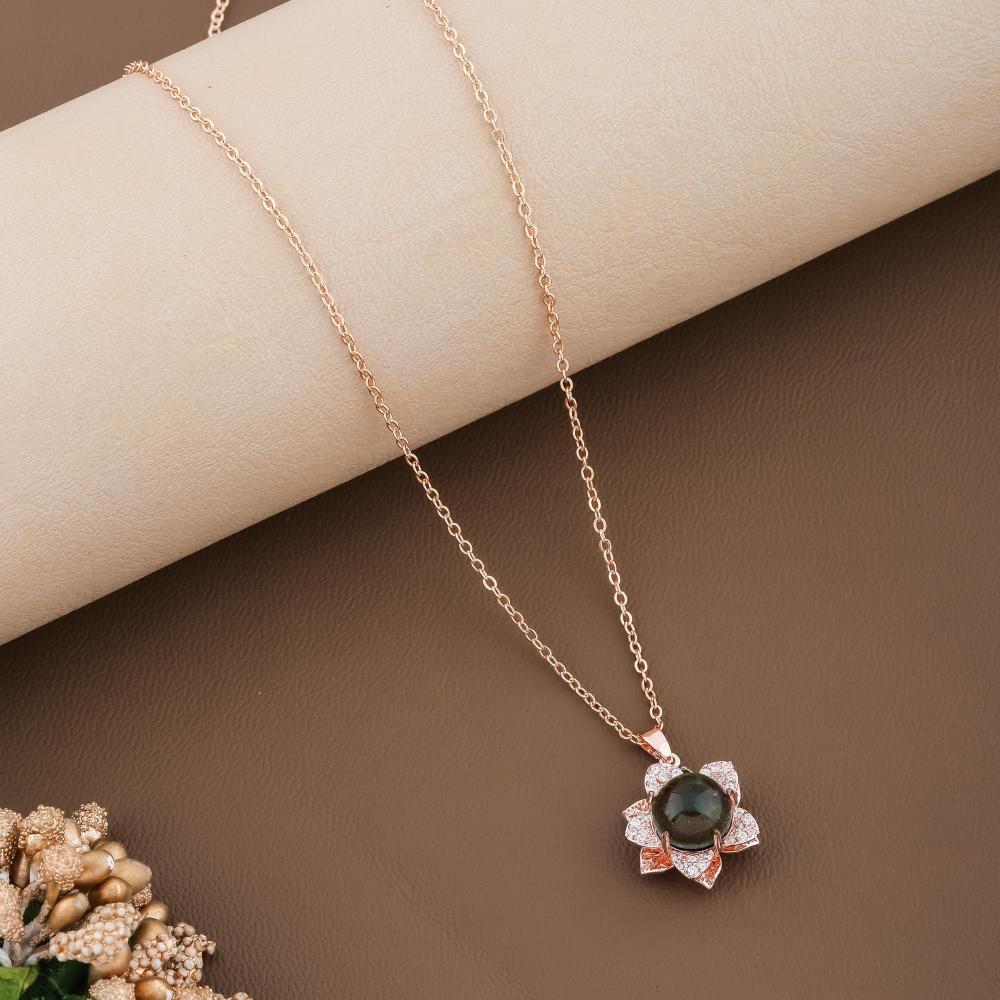 Simple Flower Necklace Designer imitation jewellery India