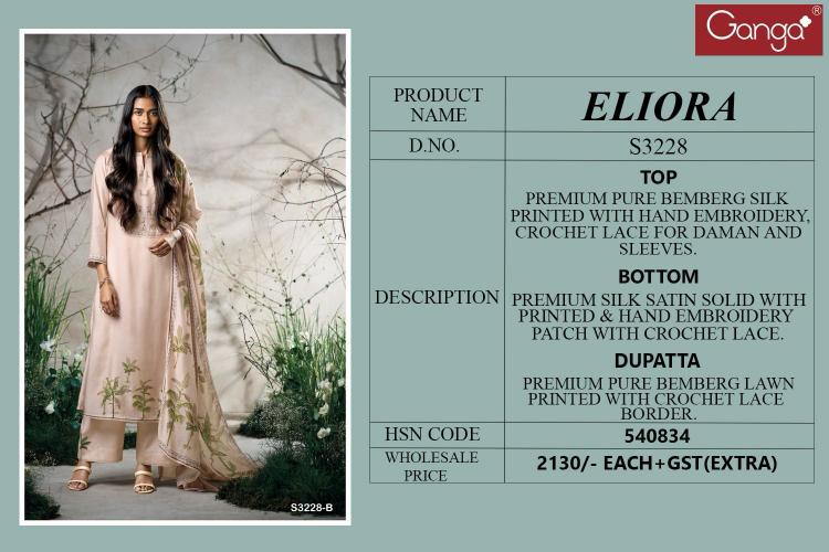 GANGA ELIORA 3228 SILK WHOLESALE DRESS MATERIALS ONLINE BANGALORE