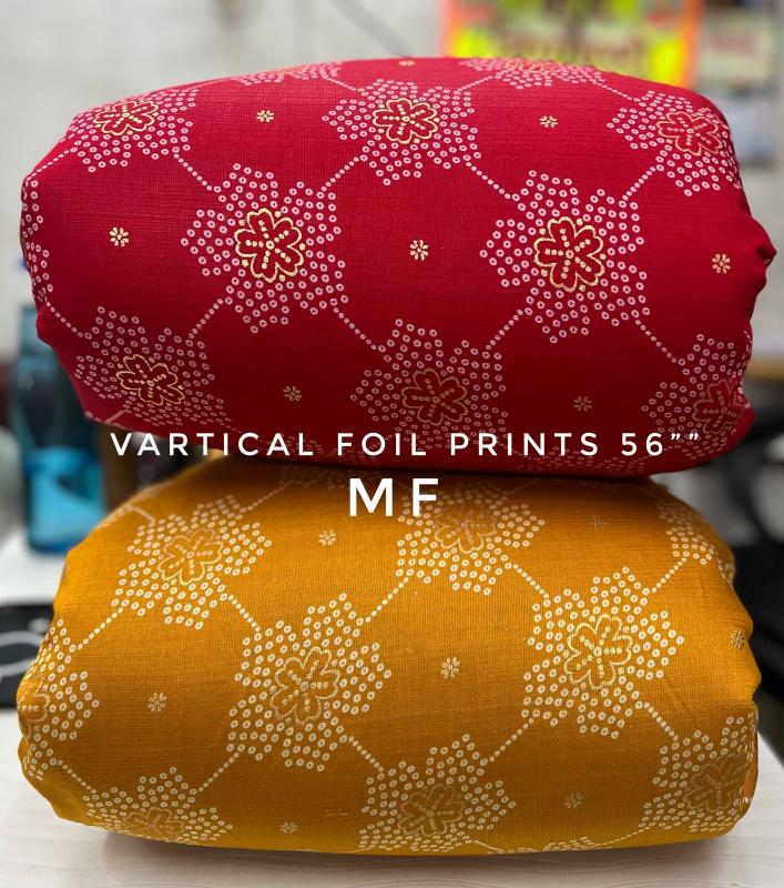 sajni vartical foil prints Affordable fabric market in India